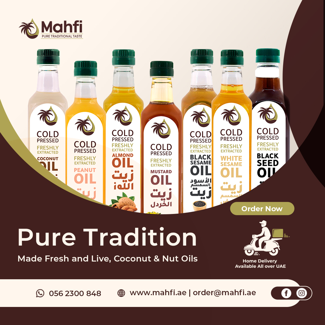 Freshly Extracted Cold Pressed Oil | 100% Pure | Mahfi Grinding Shop LLC